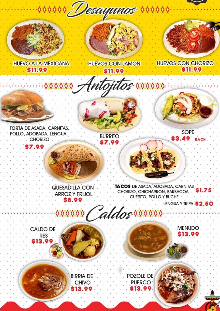 Menú - Gallegos Meat Market