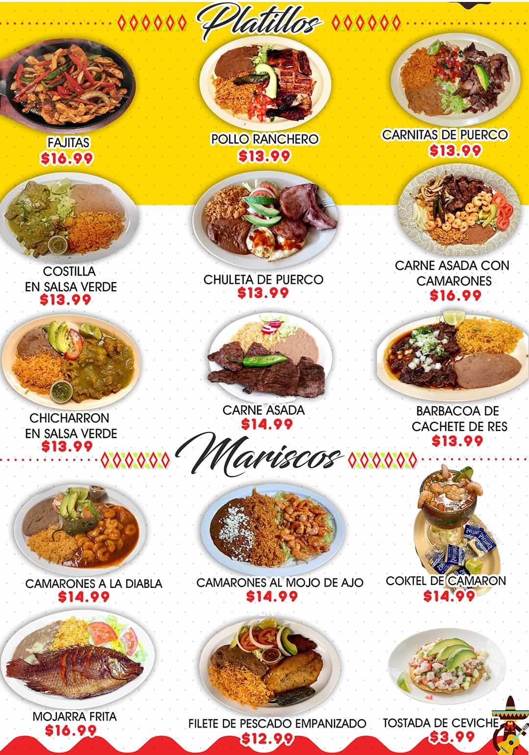 Menú - Gallegos Meat Market