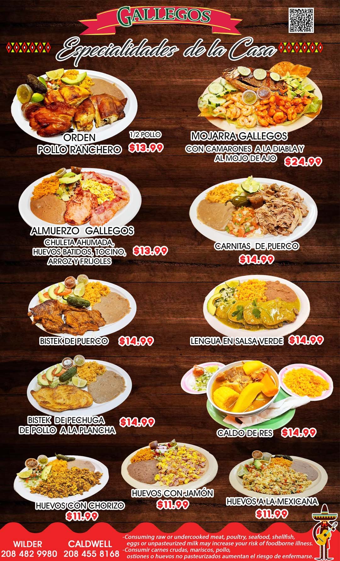 Menú – Gallegos Meat Market