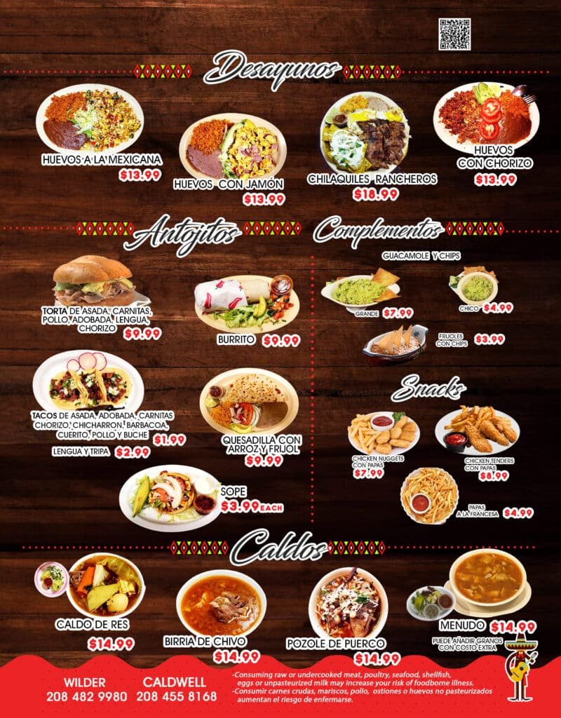 Menú – Gallegos Meat Market